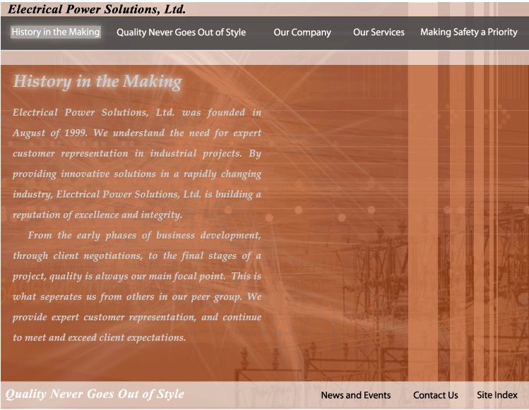 Electrical Power Solutions, Ltd. : History in the Making